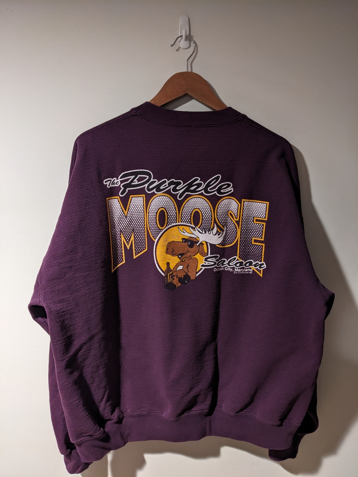 Vintage 1992 The Purple Moose Saloon Purple XX-Large … - Gem