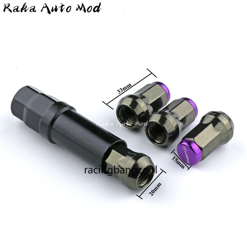 M12x1.5 Project MU Purple Composite SPEC Steel Wheel Lug Lock Nuts ...