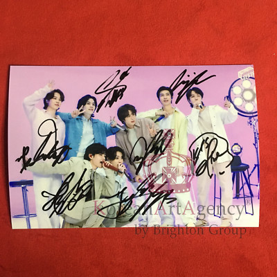 BTS Autograph Group Fotos Jimin JHope RM Jin Suga Jungkook V 6inches | eBay