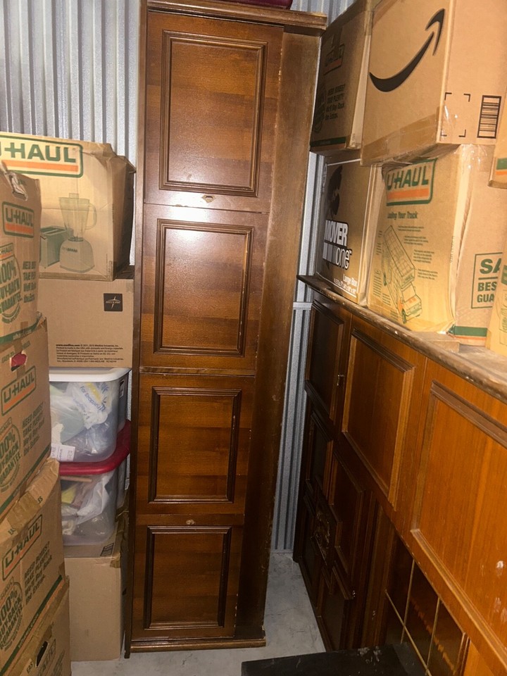 Antique German Schrank ”Shrunk" Wall Unit 1970s, Good Condition, 83" x ...