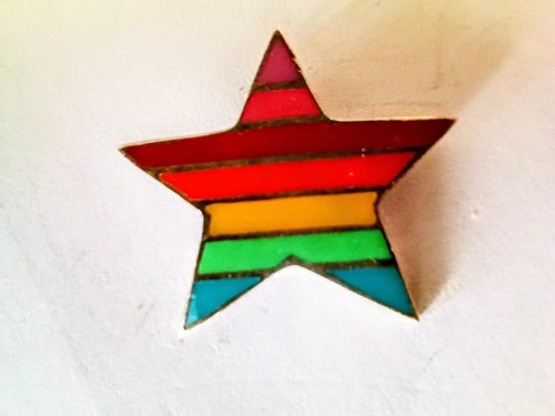 VINTAGE DESIGNER "RAINBOW STAR" STERLING SILVER ENAMELED PENDANT | eBay