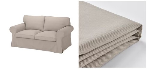 IKEA Ektorp 404.852.36 2 Seat Sofa Loveseat Cover - Totebo Light Beige ...