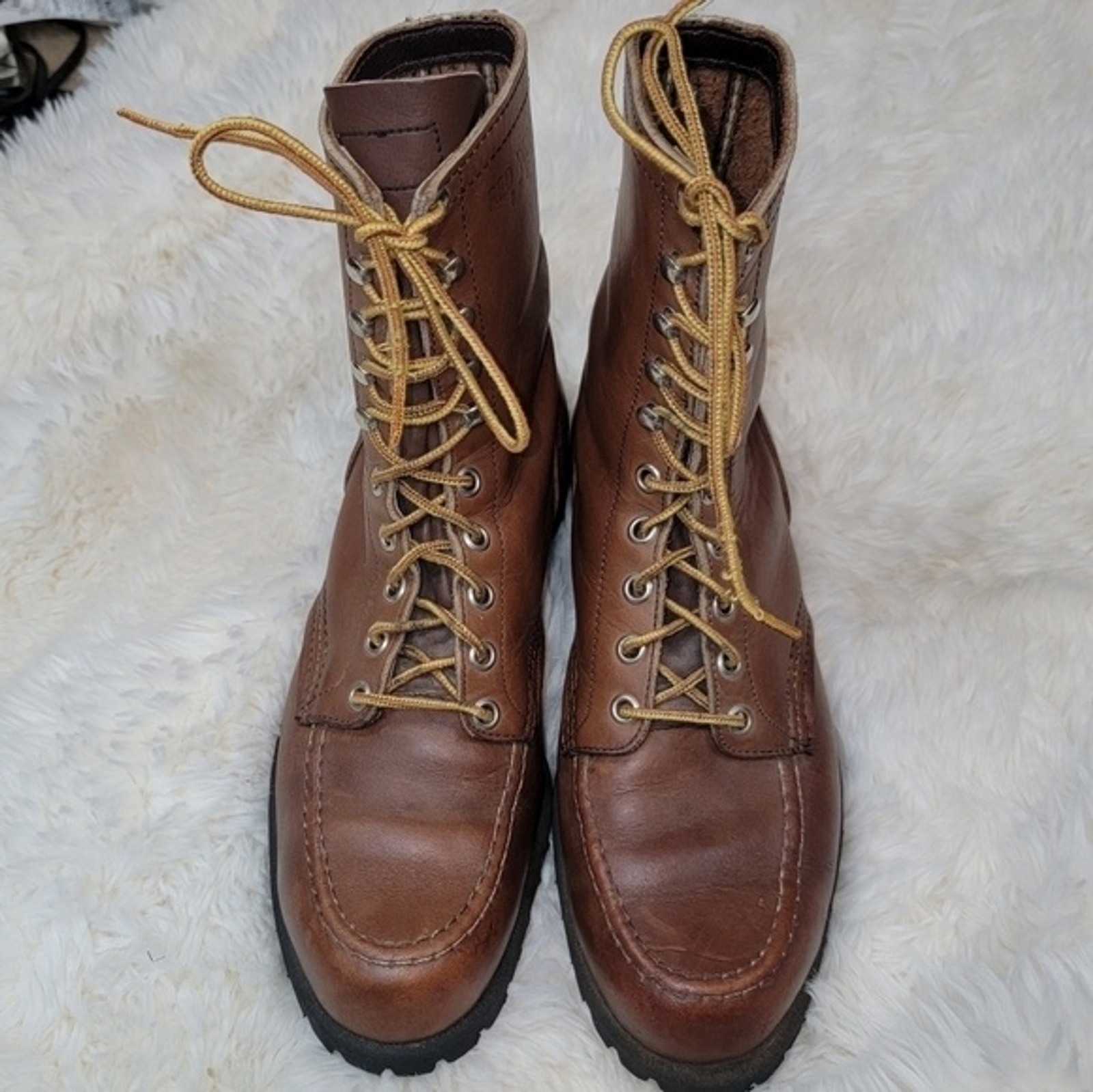Red Wing Vintage leather moc toe leather work logger … - Gem