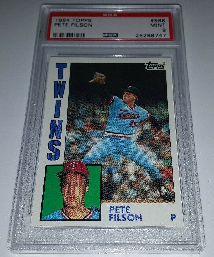1984 Topps #568 Pete Filson Card Graded PSA 9 Mint Pop 11 Only 2 10's ...