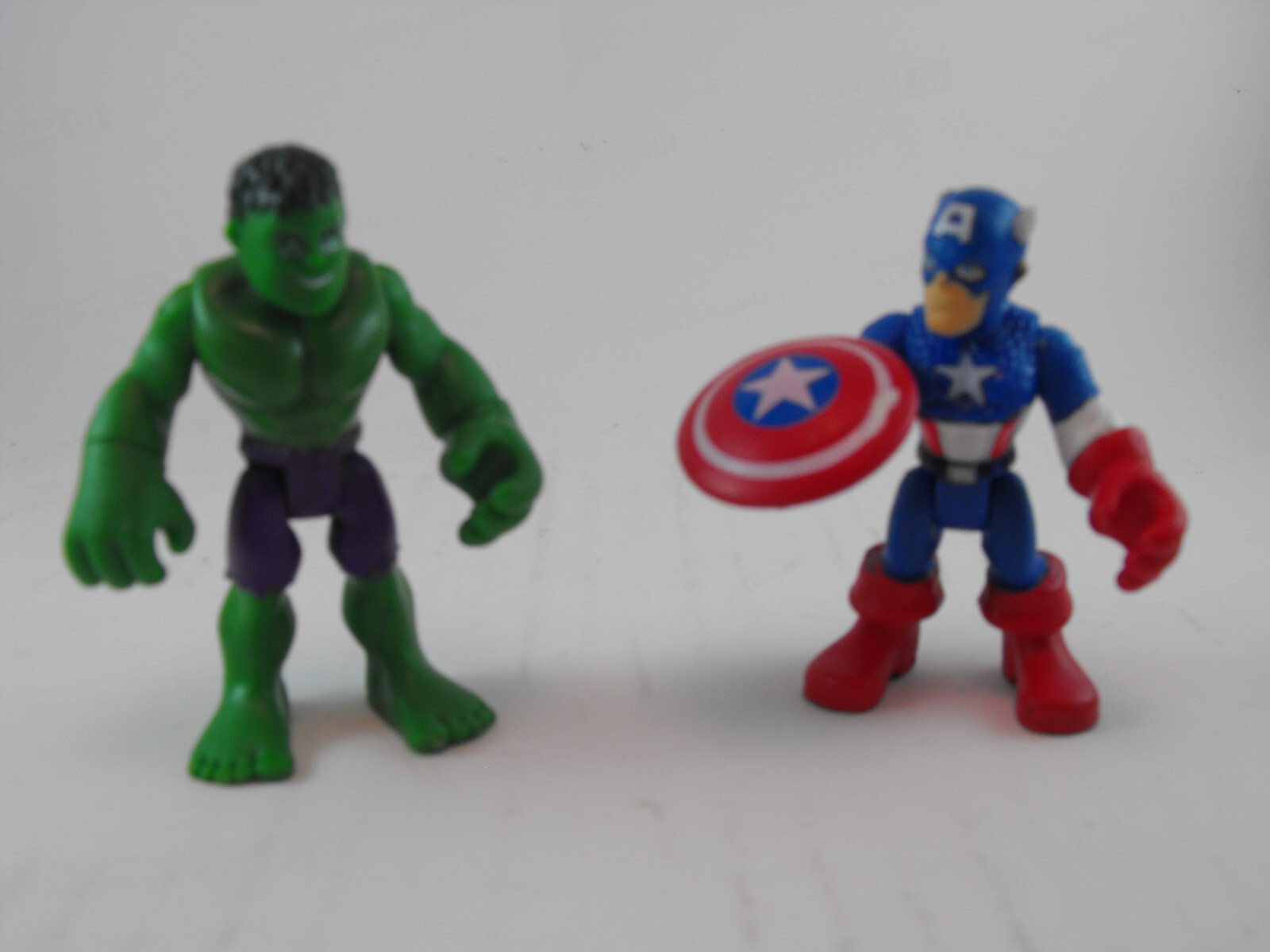 Fisher Price Imaginext Marvel Figures Lot of 2 Hulk and Captain America ...