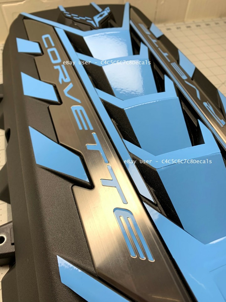 FITS Chevy Corvette StingRay C8 Engine Cover Decal 20 21 22 23 24 LOTS ...