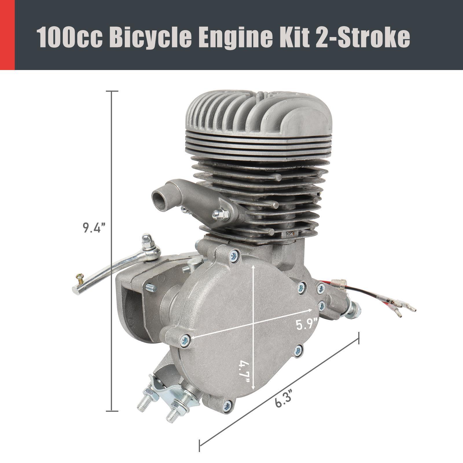 Full Set 100cc Bicycle Engine Kit 2-Stroke Gas Motorized Motor Bike ...