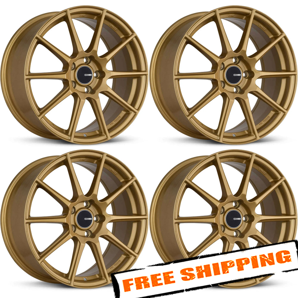 Enkei 499-885-6550GG Set of 4 18x8.5 5x114.3 50mm 72.6mm TS-10 Gold ...