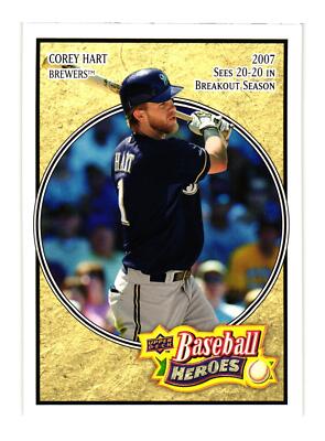 2008 Upper Deck Baseball Heroes #46 Corey Hart Milwaukee Brewers | eBay