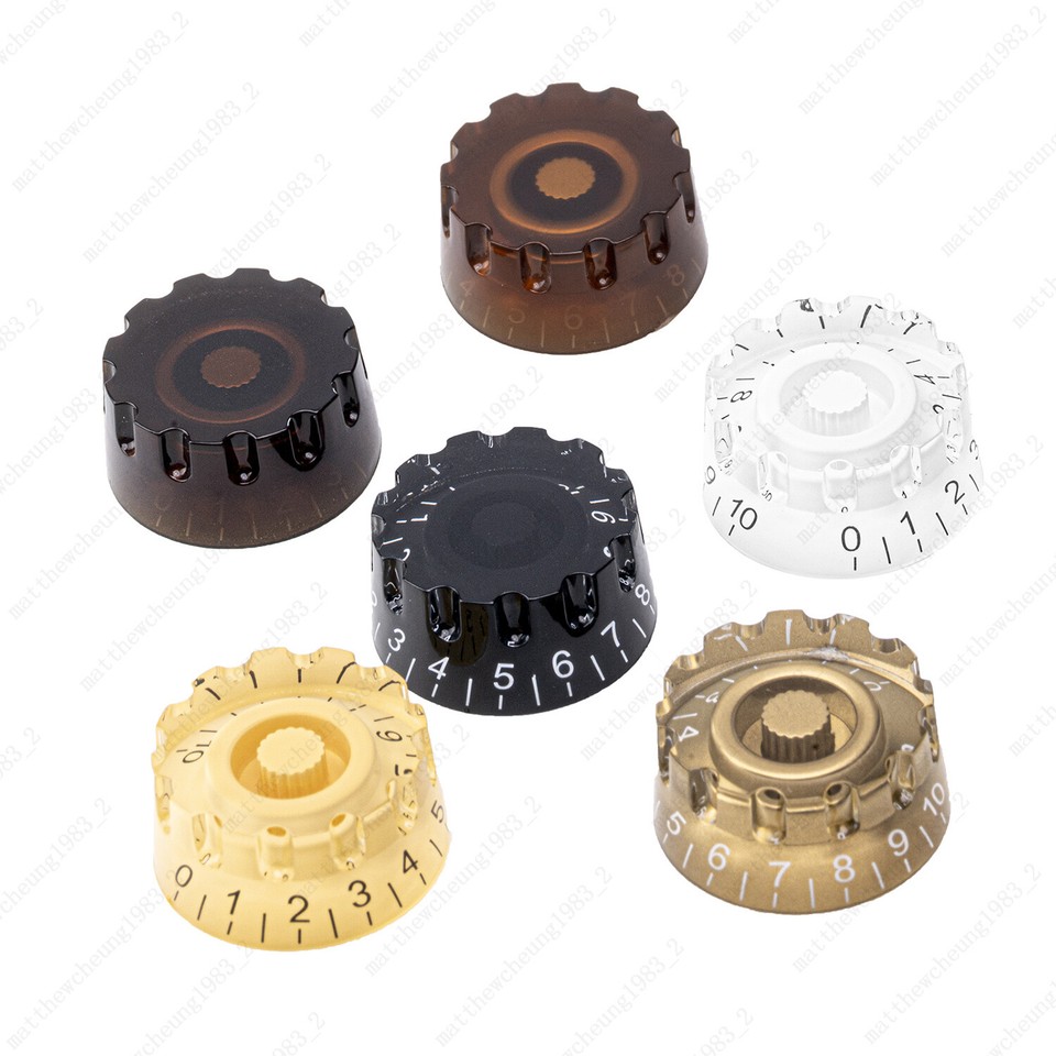 4x Amber Metric LP Style Guitar Control Knobs Speed Dial Knobs for Les ...