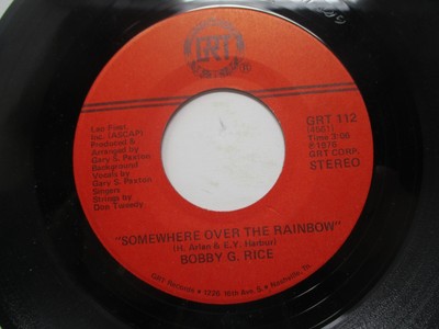 Bobby G. Rice Somewhere Over the Rainbow / You Make it So Easy 45 GRT ...