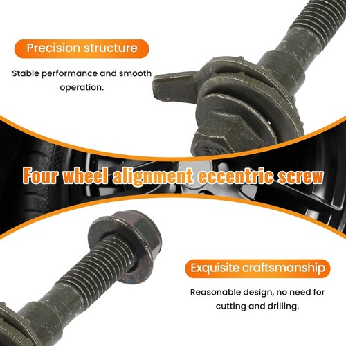 4 pcs 14Mm Steel Car Four Wheel Alignment Adjustable Camber Bolts 10.9 ...
