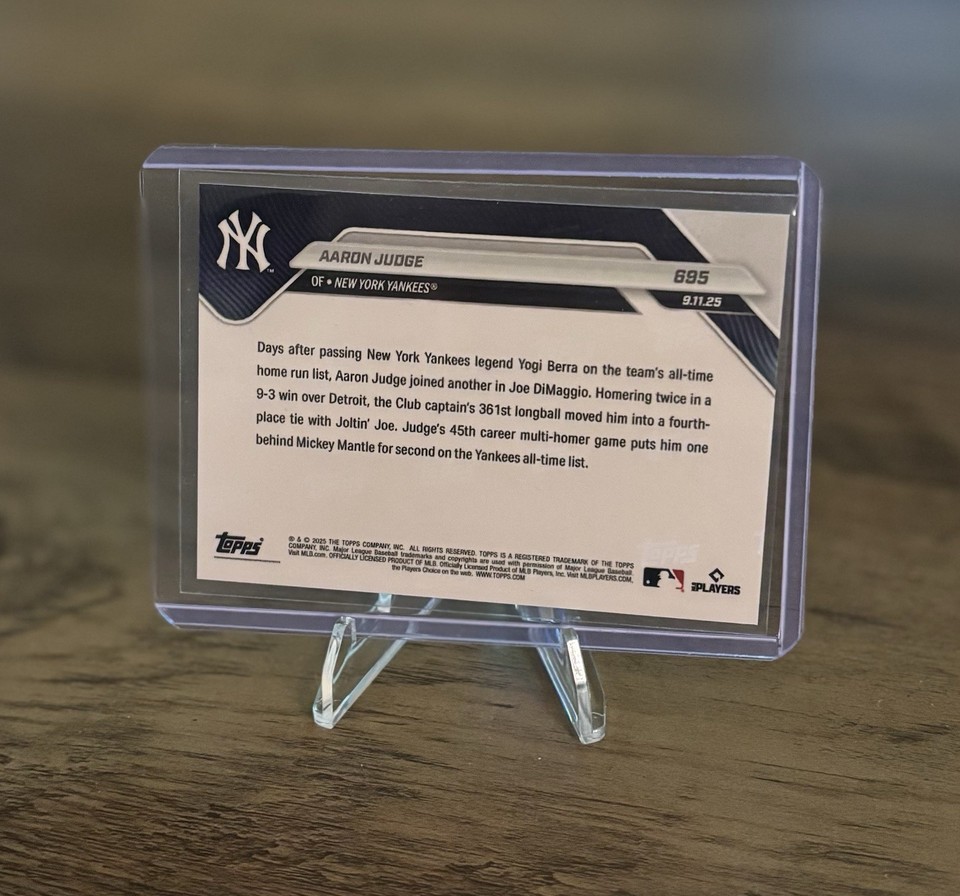2025 Topps Now - Aaron Judge Ties Icon DiMaggio On Yankees All-Time HR ...