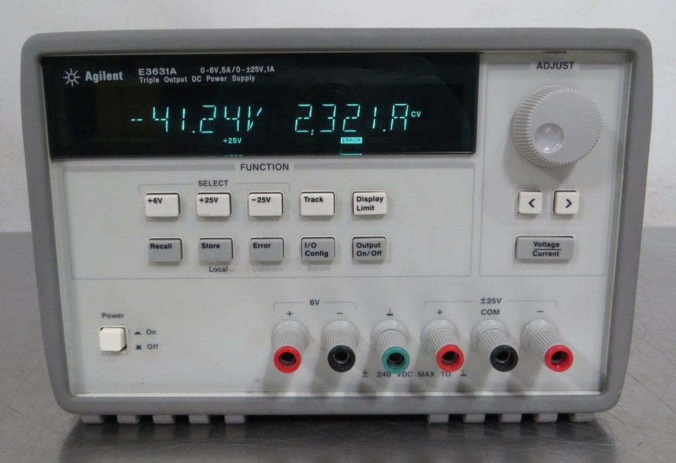 T199262 Agilent E3631A Triple Output DC Power Supply 0-6V, 5A/0-±25V ...