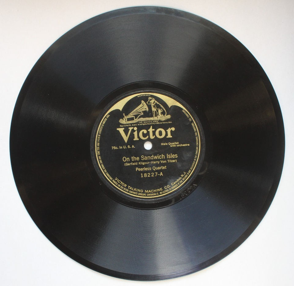 Collection of 12 Early 1900s 78 RPM Shellac Records in Original Bound ...