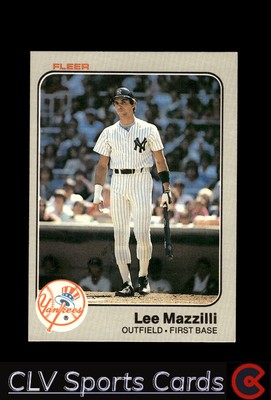 Baseball sports Fleer Lee Mazzilli New York Yankees Near Mint or Better ...