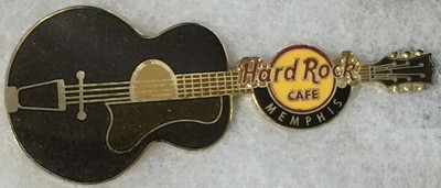 Hard Rock Cafe MEMPHIS Elvis Green Metal Flake Acoustic Guitar PIN ...