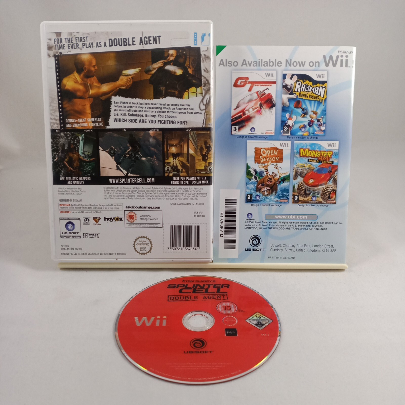 Tom Clancy's Splinter Cell Double Agent Nintendo Wii game with manual ...