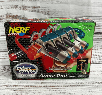 RARE Vintage 90s Nerf Cyber Strike Armor Shot Blaster New In Opened Box ...