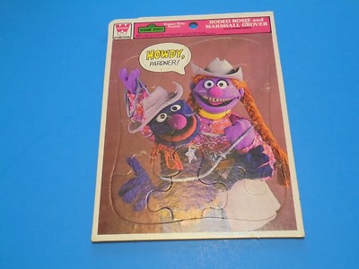 Vintage 1977 Whitman Frame Tray Puzzle Sesame Street Rodeo Rosie ...