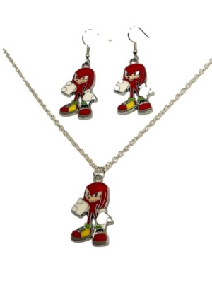 Knuckles Sonic Character Necklace and Earring Set | eBay