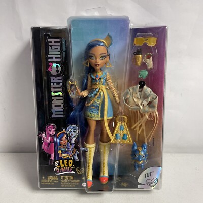 Monster High Cleo De Nile Fashion Doll Tut With Cat New In Dmgd Box | eBay