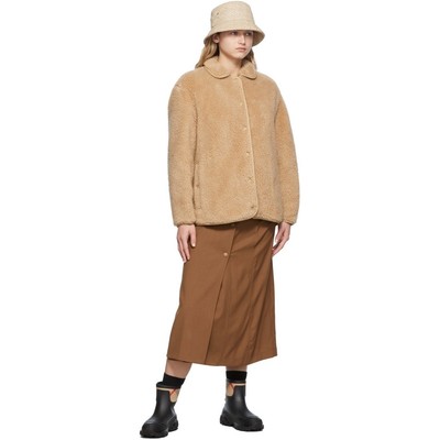 Burberry Kettlewell Wool Cashmere Honey Texture Fleece Jacket Sz 8 NWT ...