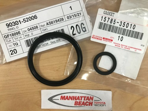 TOYOTA CAMRY CELICA RAV4 ENGINE OIL COLLER O-RINGS 90301-52006 & 15785 ...