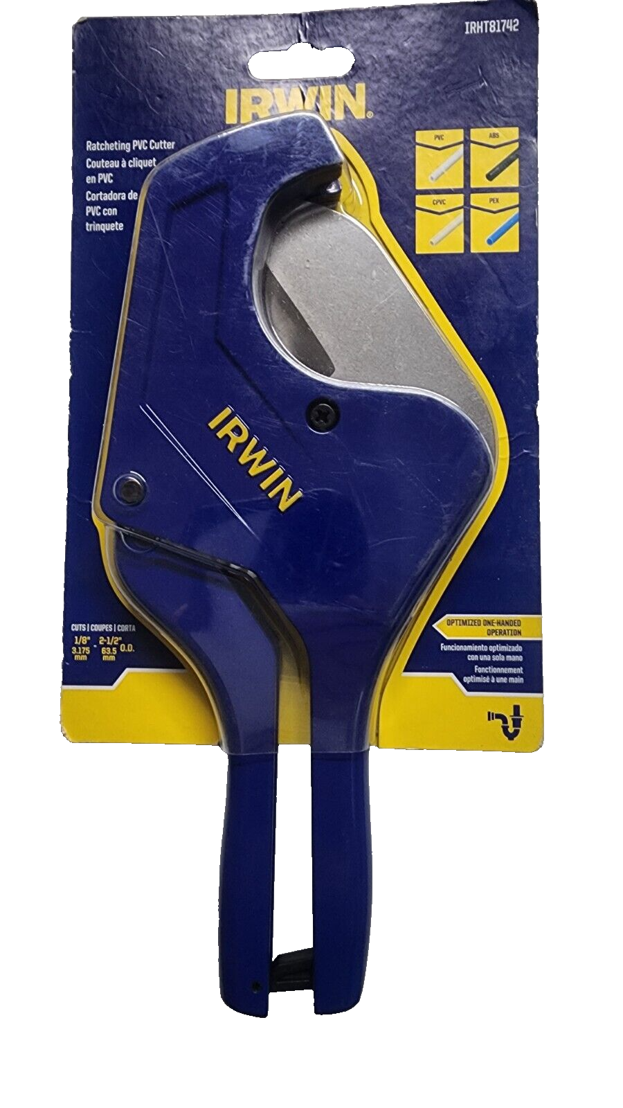 IRWIN 2.5" Ratcheting Multipurpose Cutter PVC PEX Irht81742 ...