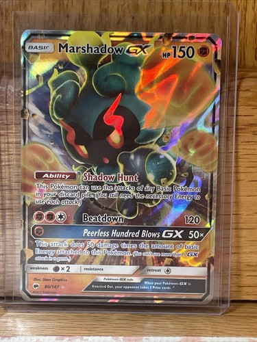 Pokémon TCG Marshadow GX Burning Shadows 80/147 Holo Ultra Rare Nm To ...