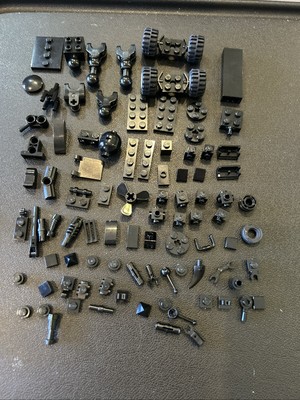 Lego Lot of 90 Mostly Small Black Specialty Assorted Pieces 1x1 1x2 ...