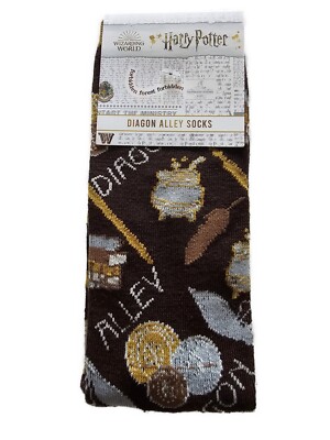 Harry Potter Socks Diagon Alley Socks Size 6 - 12 Adult Size | eBay UK