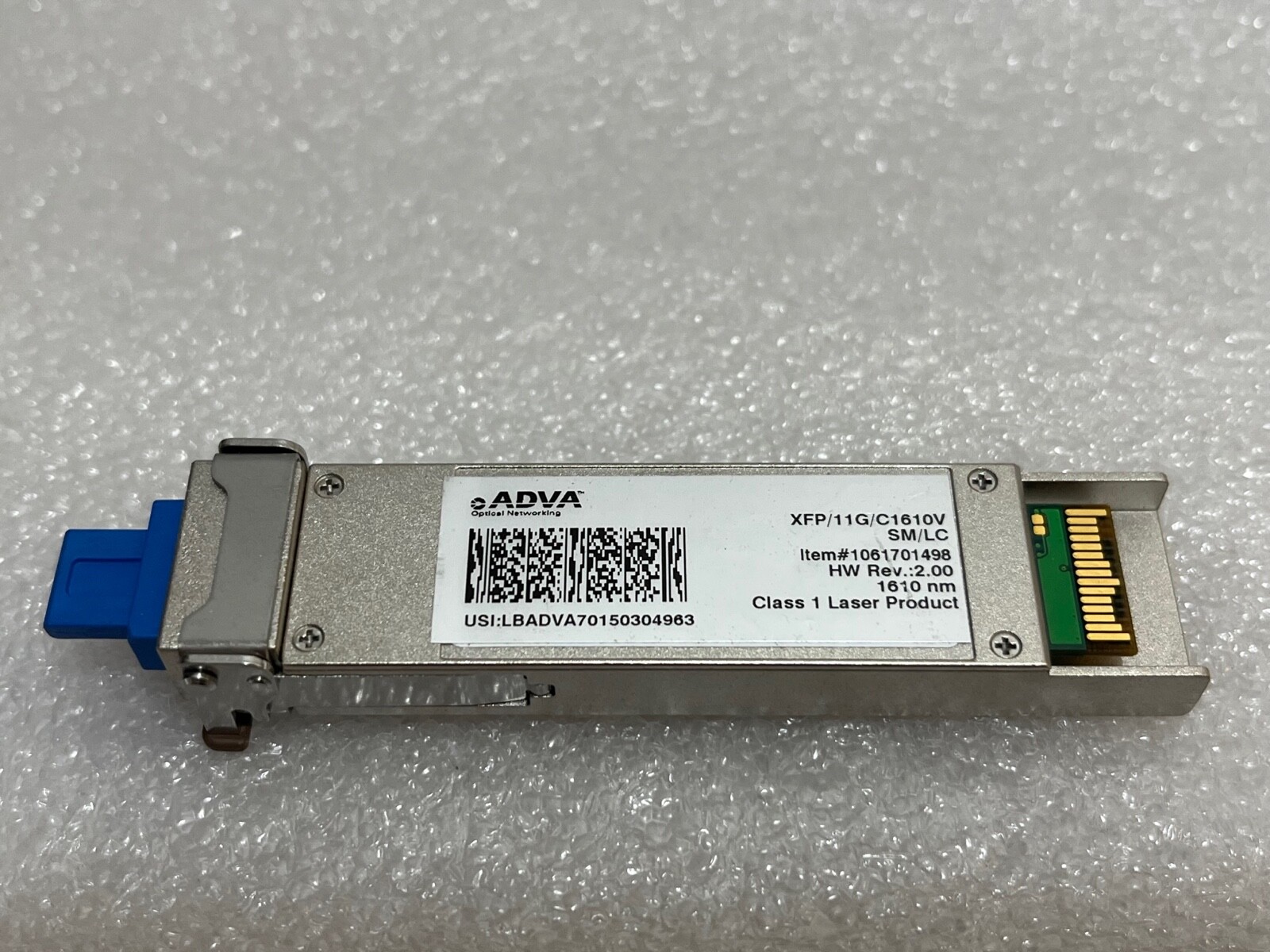 ORIGINAL ADVA 1061701498 XFP/11G/C1610V SM/JC 1610nm HW REV 2.00 for ...