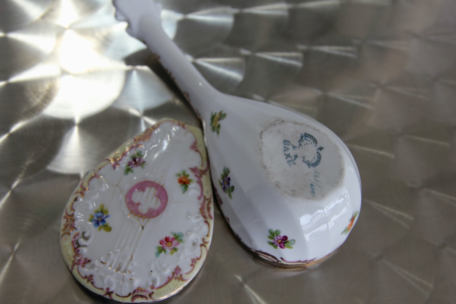 Saxe Porcelain Hand Painted Mandolin Trinket Box - ANTIQUE | eBay