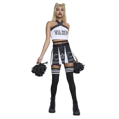 Costume De Cheerleader Vampire Femme Noir Et Blanc Pour Halloween | eBay