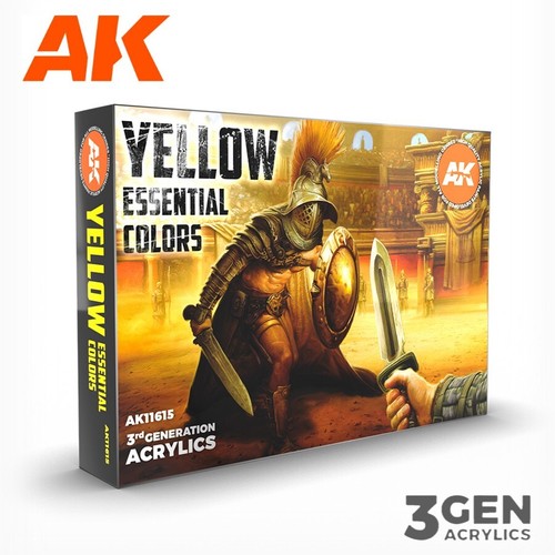 AK Interactive: Yellow Essential Colors - Paint Set - AK11615 | eBay