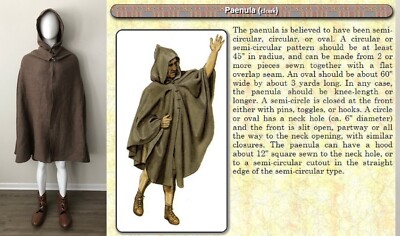 Roman Legionary Wool paenula sagum using 4 real ancient Roman cloak ...
