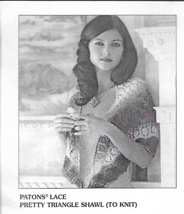 Patons Lace Pretty Triangle Shawl Knit Pattern | eBay