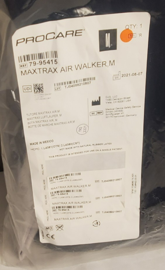 ProCare Walking Boot 79-95415 Maxtrax Air Walker Size Medium BRAND NEW ...