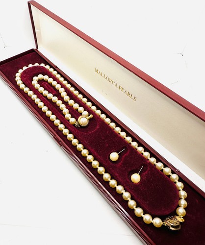 Vtg Majorca Spain LB Collection Pearl Necklace, Bracelet Earrings Set ...