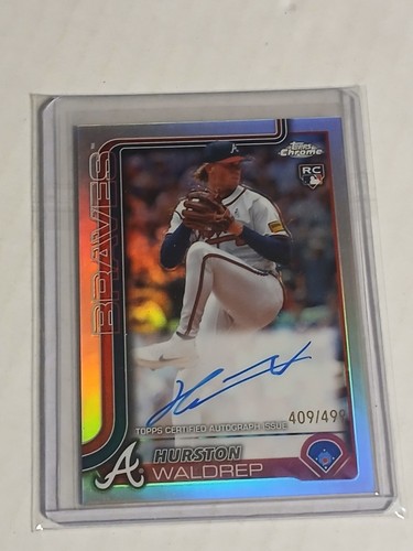 HURSTON WALDREP 2025 TOPPS CHROME ROOKIE REFRACTOR BRAVES RC AUTO /499 ...