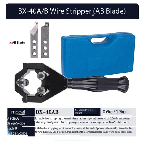 High-Voltage Cable Stripper for Insulation and Semiconductor Layer ...