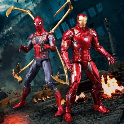 Medium Avenger'S Hand-Handed Iron Man Mk 3 Spider-Man Figurine | eBay