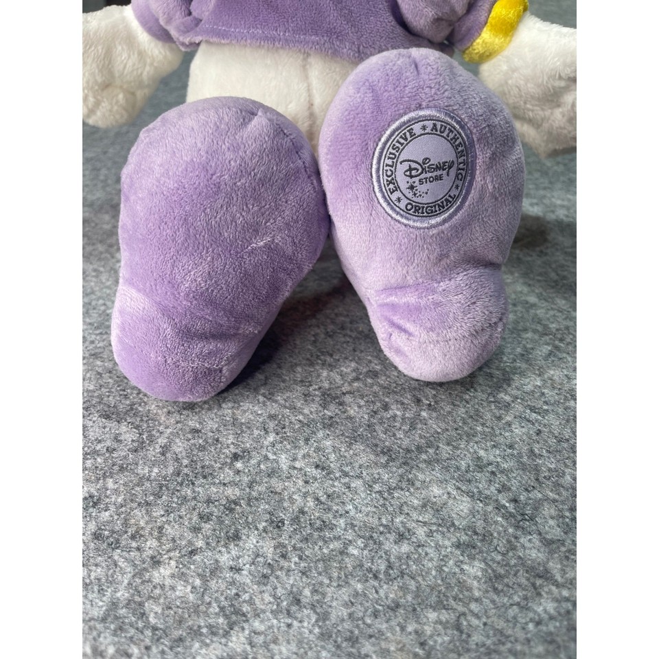 Disney Daisy Duck Plush Purple Dress & Bow Gold Bracelet Authentic ...