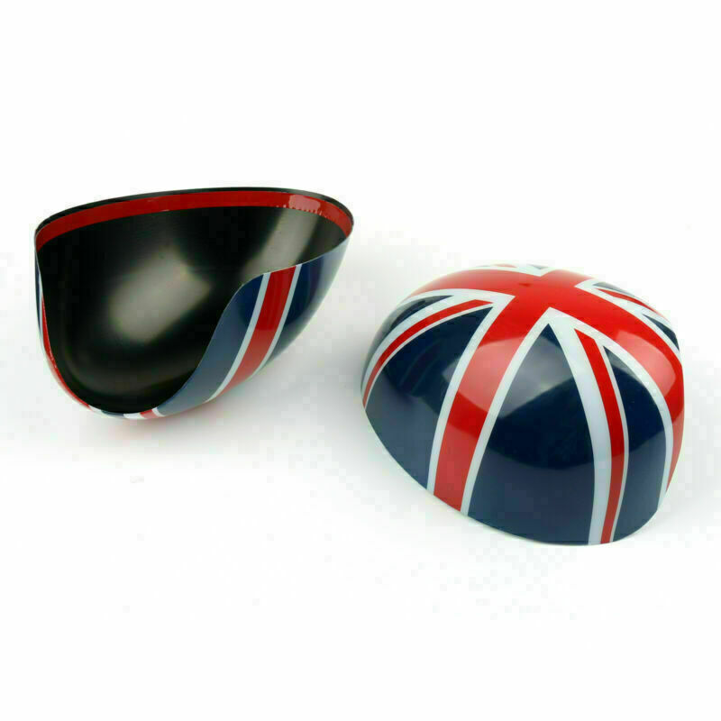 2 x Union Jack WING Mirror Covers Fits MINI Cooper R55-R57 Power Fold ...