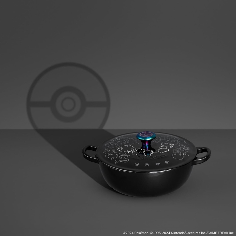 Le Creuset Pokemon Marmit Shiny Black Cast Enameled Pot 22cm Limited | eBay