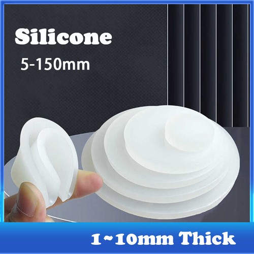 Clear Silicone Rubber Round Disc Pads Antiskid 5-150mm Dia.- 1~10mm ...