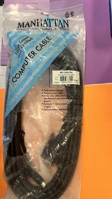 NEW - SMALL HOLE IN BAG - MH CABLE SET 10FT HD15M/PS2/PS2 M-M | eBay