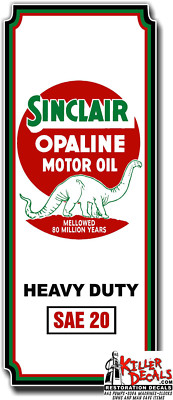 (SINC-OIL-8)27"x11" SINCLAIR OPALINE LRG LUBSTER FRONT DECAL GAS AND ...