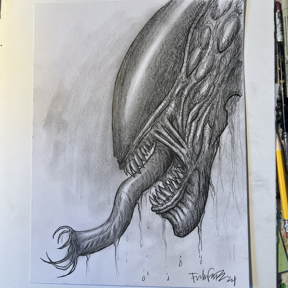 Creepy Alien Drawings